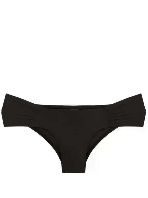 AMIR SLAMA Gathered Low-waisted Bikini Bottoms - Black