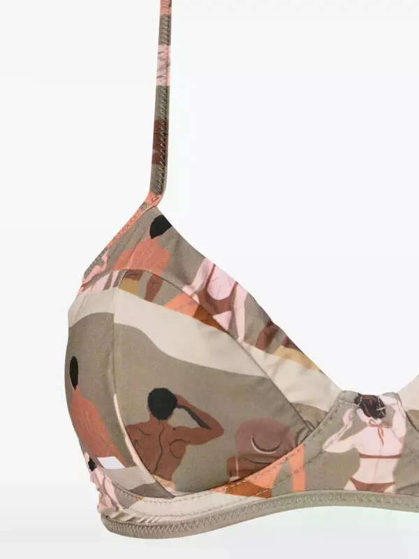 AMIR SLAMA Graphic-print Underwire Bikini
