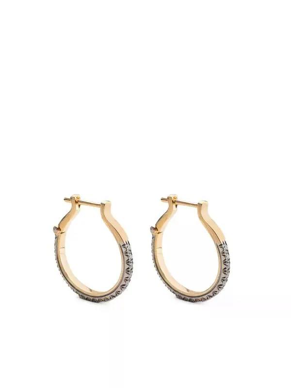 HUM 18kt Yellow Circular Diamond Earrings - Gold
