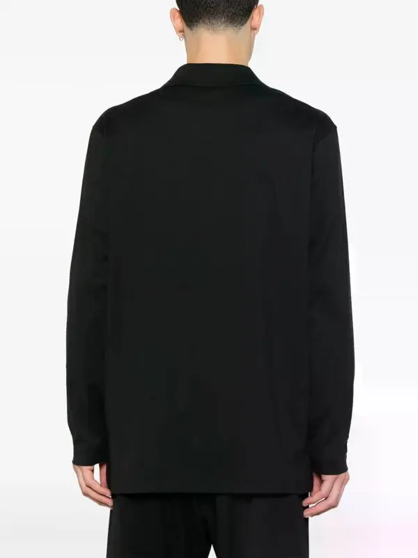 Y3 Graphic-logo Long-sleeves Polo Shirt