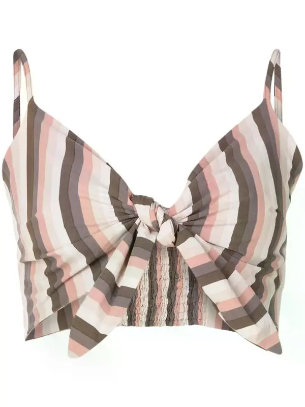 AMIR SLAMA Striped Crop Top
