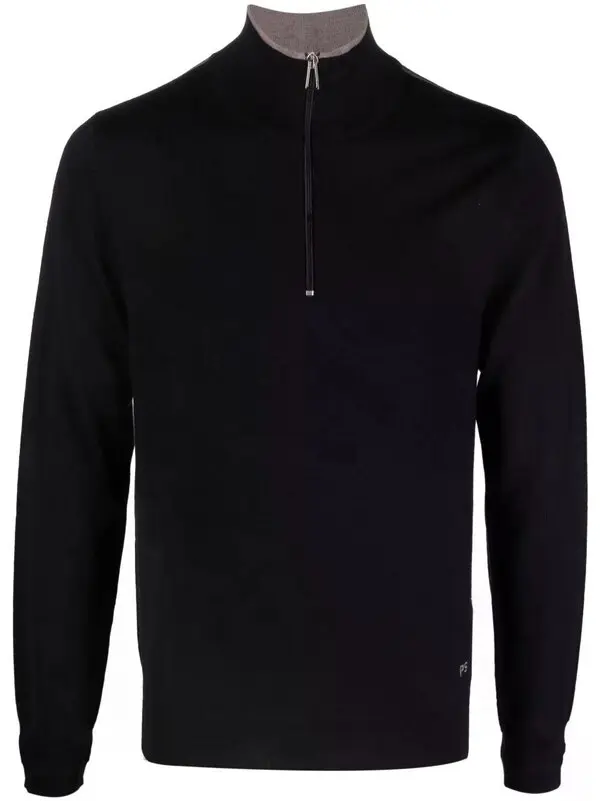 Paul Smith Zipped Long-sleeved Shirt - Blue