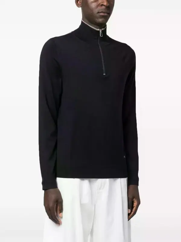Paul Smith Zipped Long-sleeved Shirt - Blue
