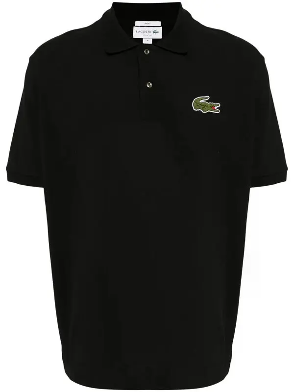 Lacoste Logo-appliqué Polo Shirt - Black