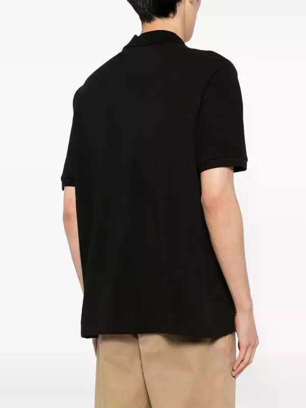 Lacoste Logo-appliqué Polo Shirt - Black