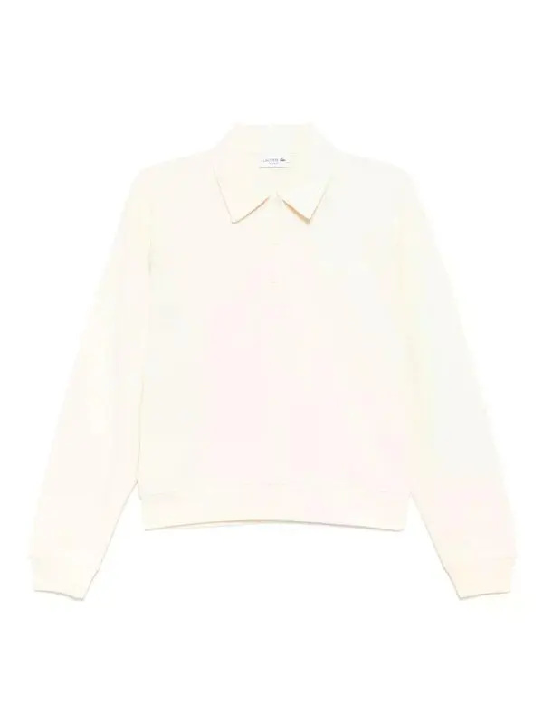 Lacoste Polo Collar Sweatshirt - Neutrals