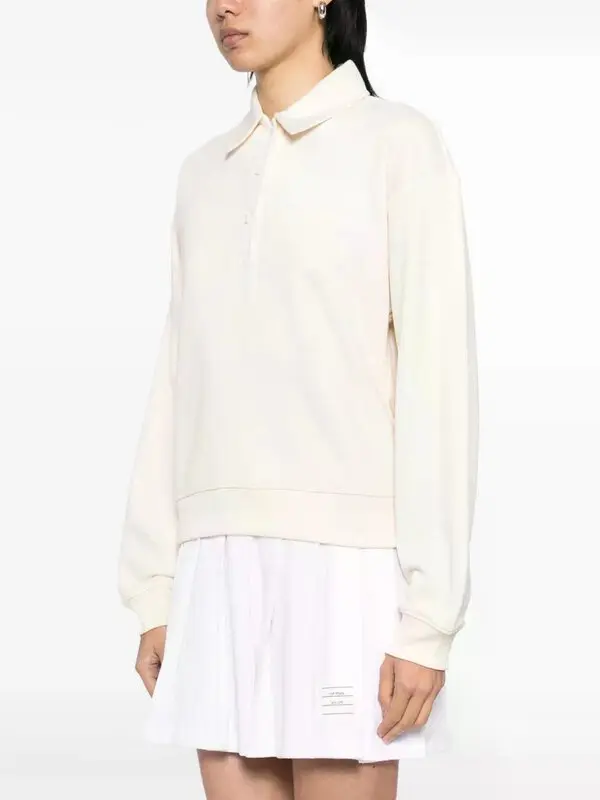 Lacoste Polo Collar Sweatshirt - Neutrals
