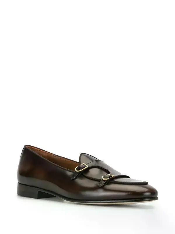EDHEN MILANO Brera Double Strap Loafers - Brown