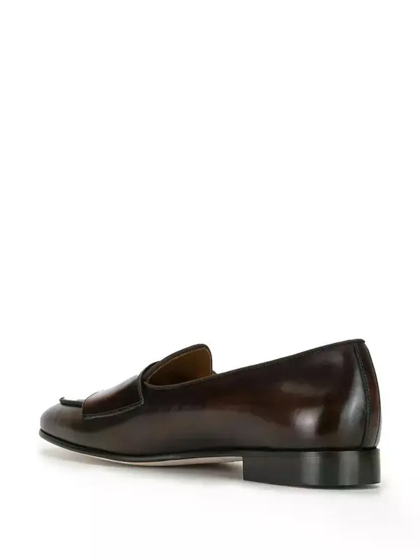 EDHEN MILANO Brera Double Strap Loafers - Brown
