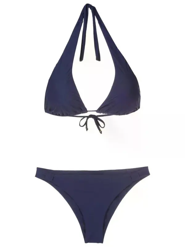 AMIR SLAMA Halterneck Triangle Bikini - Blue