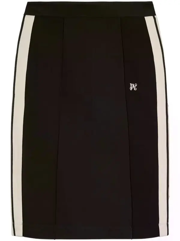 Palm Angels Monogram Midi Skirt - Black