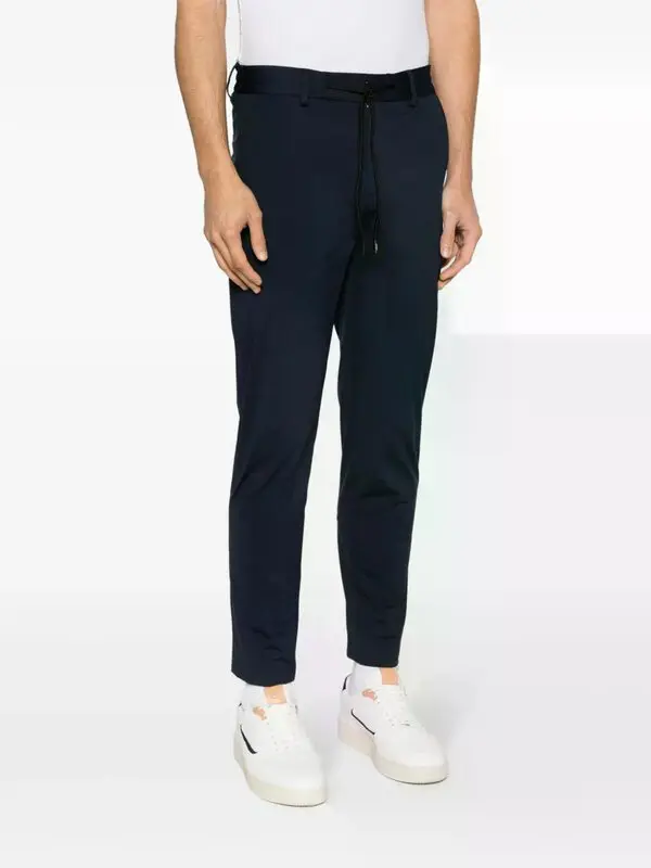 BOSS Technical-jersey Slim-cut Trousers - Blue