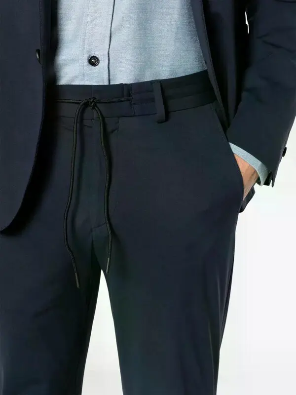 BOSS Technical-jersey Slim-cut Trousers - Blue