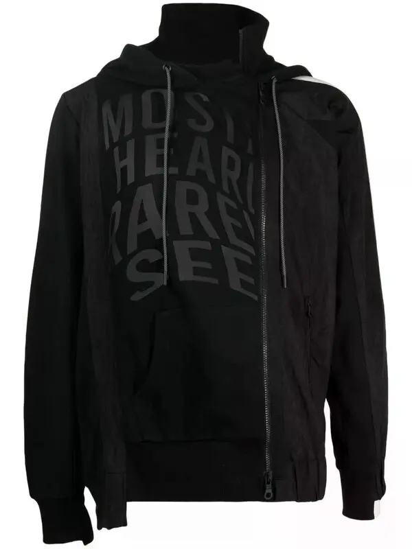 MOSTLY HEARD RARELY SEEN Asymmetric Panelled Hoodie