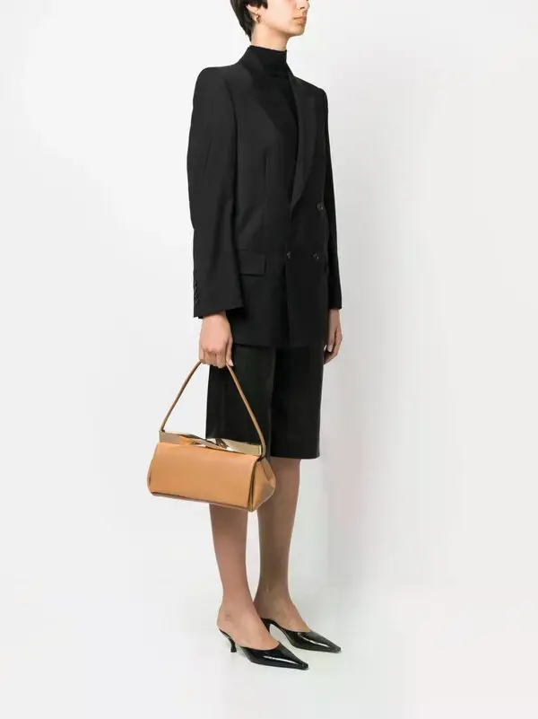AQUAZZURA Twist Leather Clutch