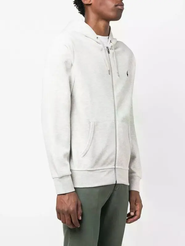Polo Ralph Lauren Pony Logo Zip-up Hoodie - Grey