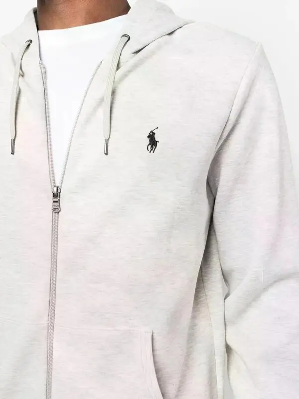 Polo Ralph Lauren Pony Logo Zip-up Hoodie - Grey
