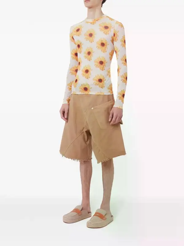JW Anderson Floral-print Sheer Top