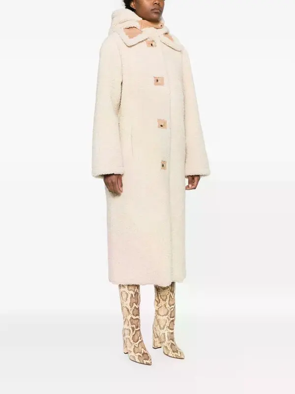 FORTE_FORTE Faux-shearling Double-breasted Coat