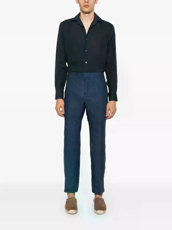 Zegna Linen Straight-leg Trousers