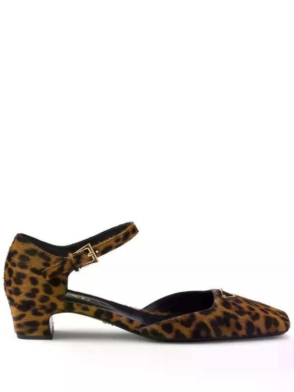 Prada 35mm Leopard-print Pumps - Brown