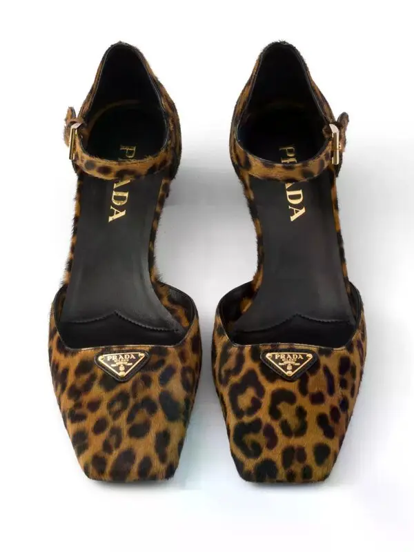 Prada 35mm Leopard-print Pumps - Brown
