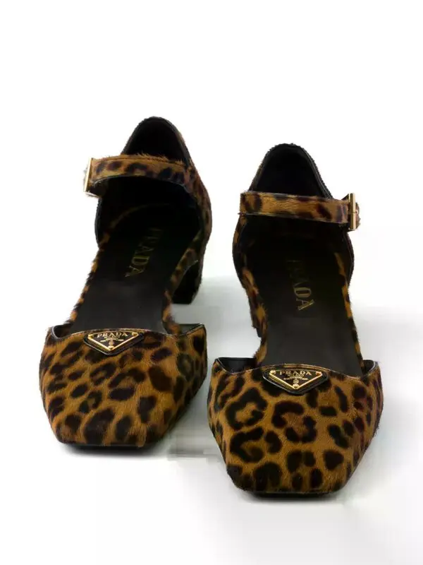 Prada 35mm Leopard-print Pumps - Brown