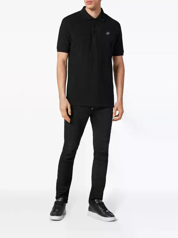 Philipp Plein Gothic Plein Cotton Polo Shirt