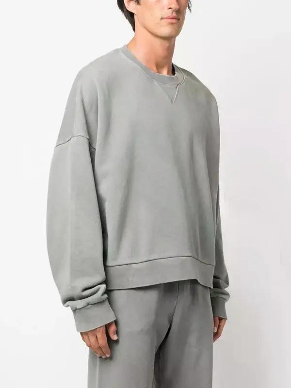 ENTIRE STUDIOS Mélange-effect Cotton Sweatshirt - Grey