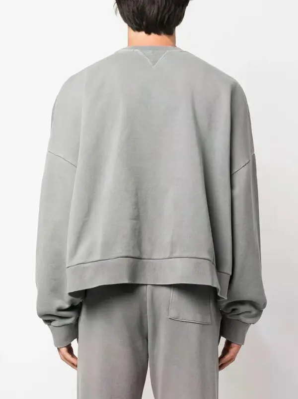 ENTIRE STUDIOS Mélange-effect Cotton Sweatshirt - Grey