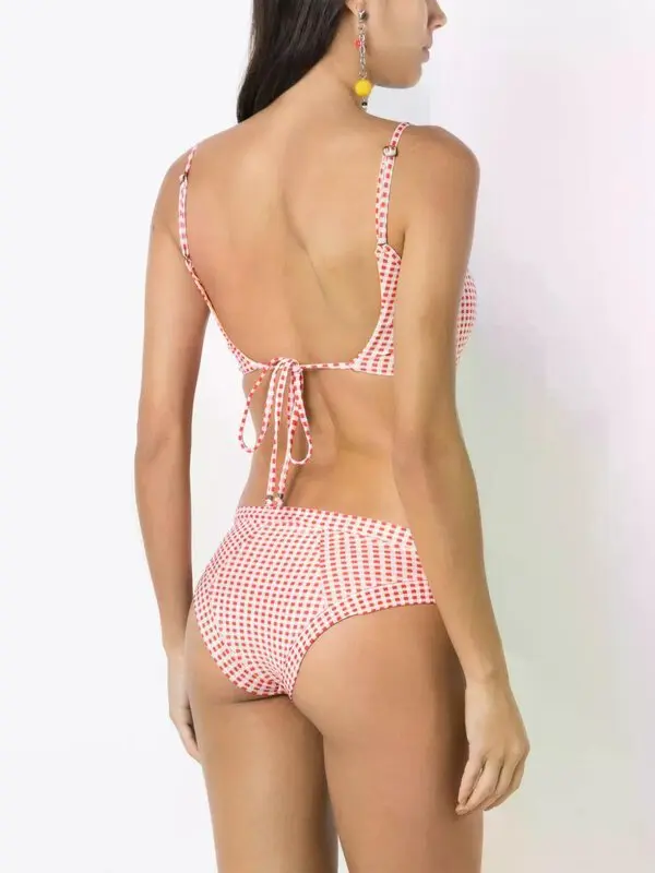 AMIR SLAMA Check-print Bikini