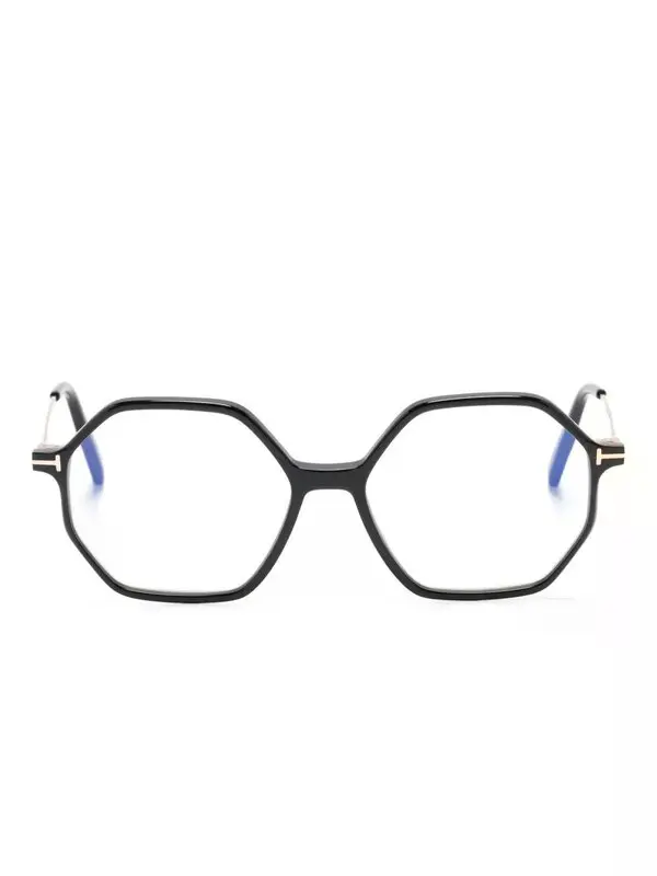 TOM FORD Geometric Frame Glasses - Black