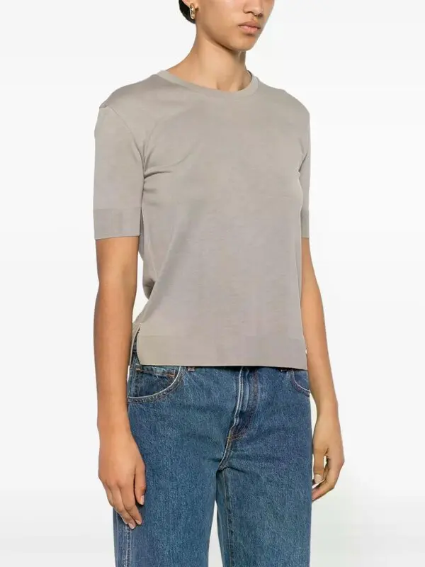 Herno Fine-knit T-shirt - Neutrals