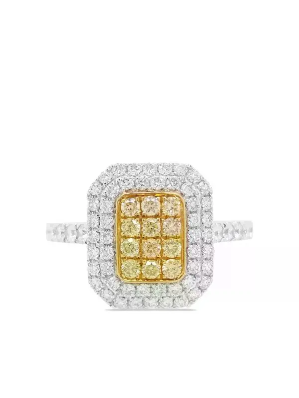 HYT JEWELRY Platinum And Diamond Cocktail Ring - Silver