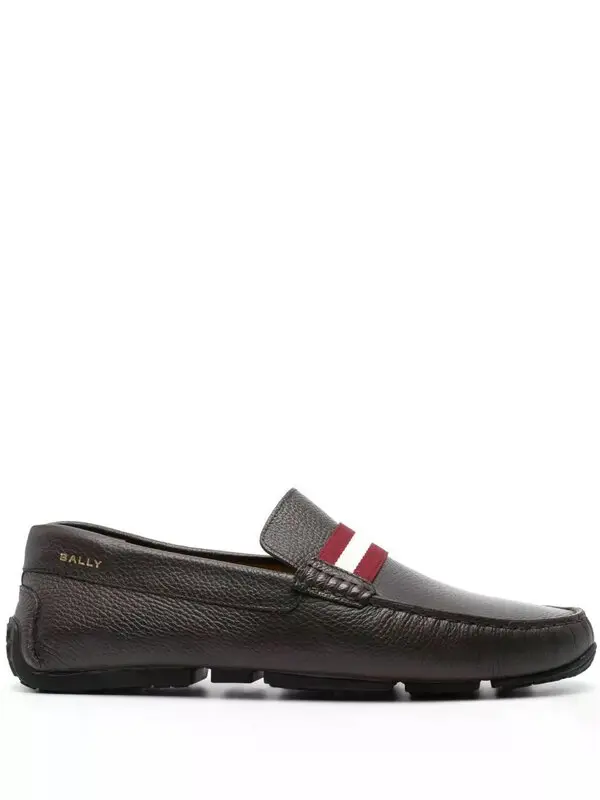 Bally Logo-print Leather Loafers