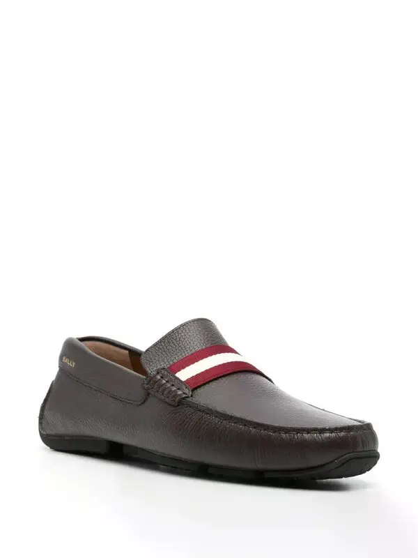 Bally Logo-print Leather Loafers