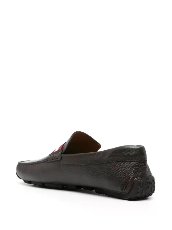 Bally Logo-print Leather Loafers