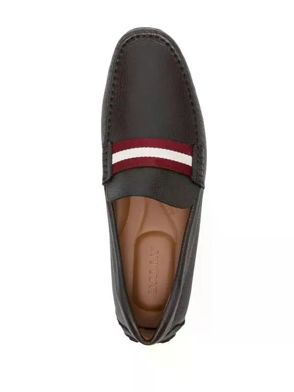 Bally Logo-print Leather Loafers