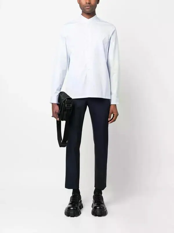 Prada Cropped Tailored Trousers - Blue