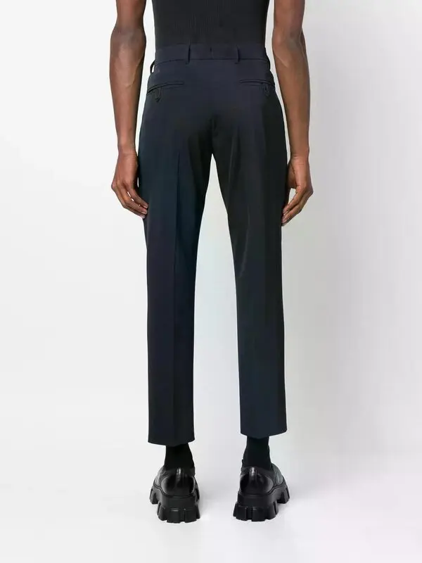 Prada Cropped Tailored Trousers - Blue