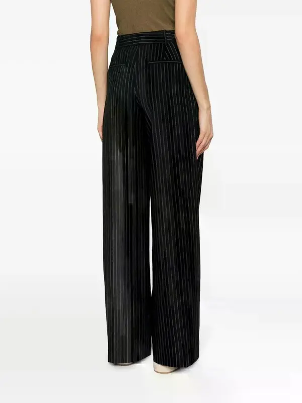 Michael Kors Pinstriped Stretch-wool Palazzo Pants