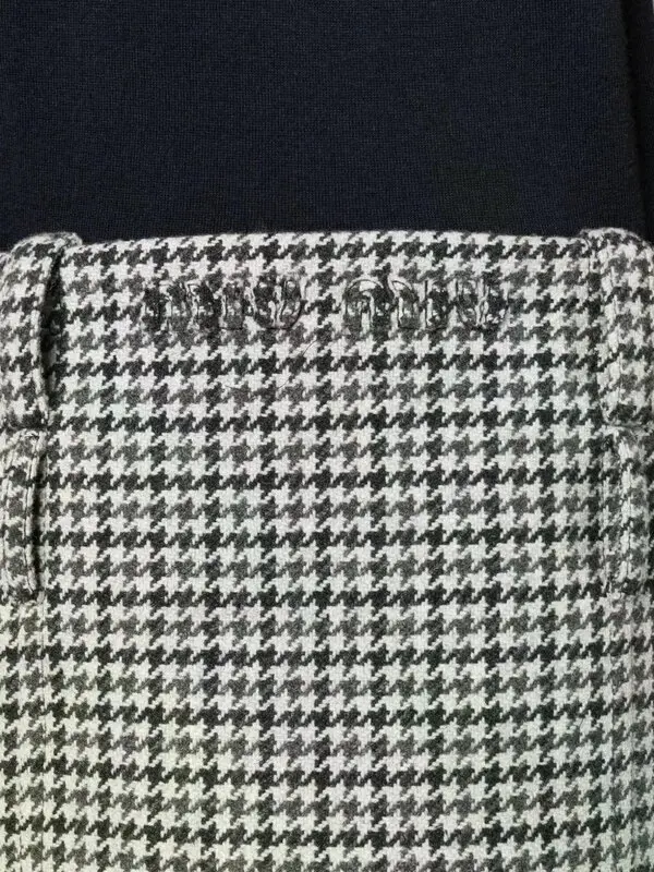 Miu Miu Houndstooth Virgin Wool Miniskirt