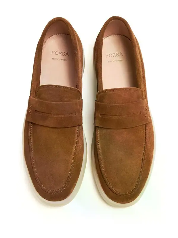 FORSA Armando Suede Loafers - Brown