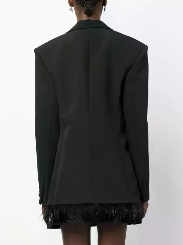 Giuseppe Di Morabito Feather-trim Double-breasted Blazer