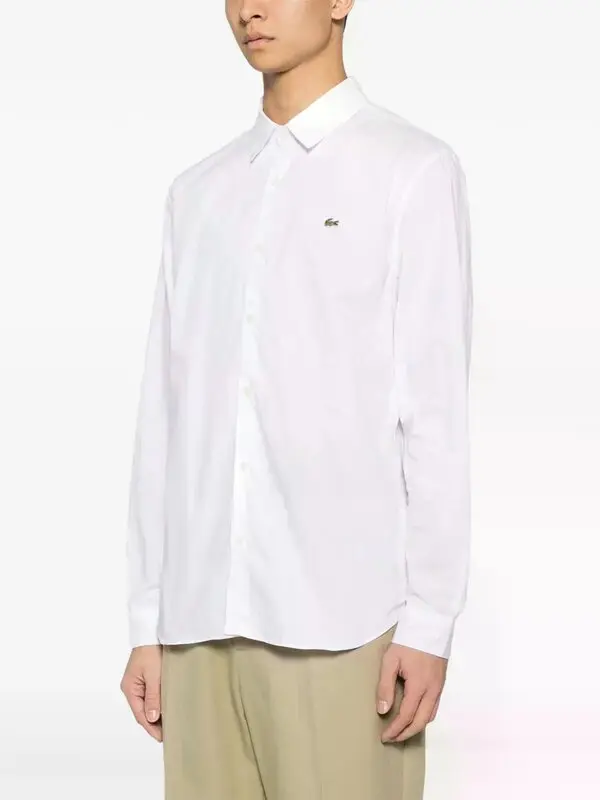 Lacoste Logo-embroidered Poplin Cotton Shirt