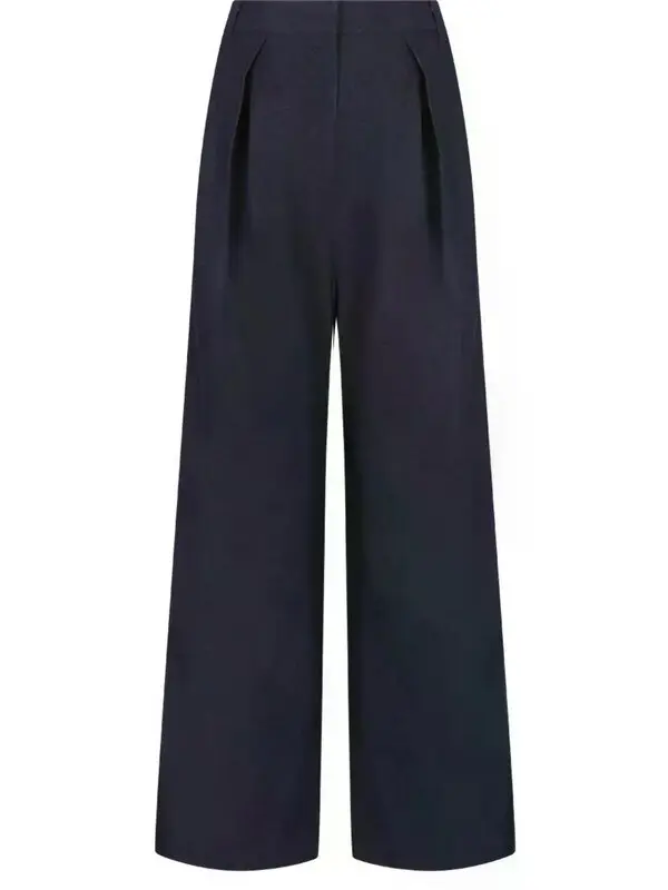 Co Pleat-detail Trousers - Blue