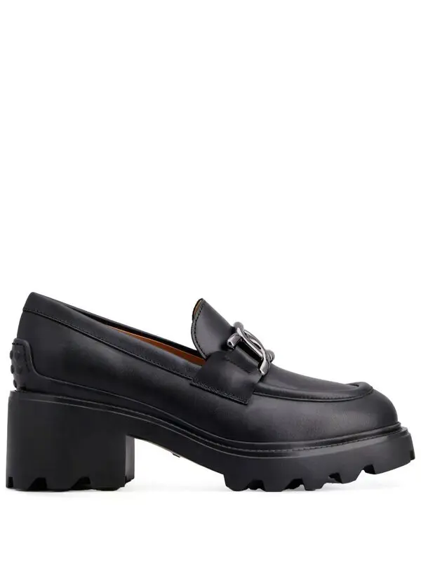 TOD'S Logo-buckle Leather Loafers