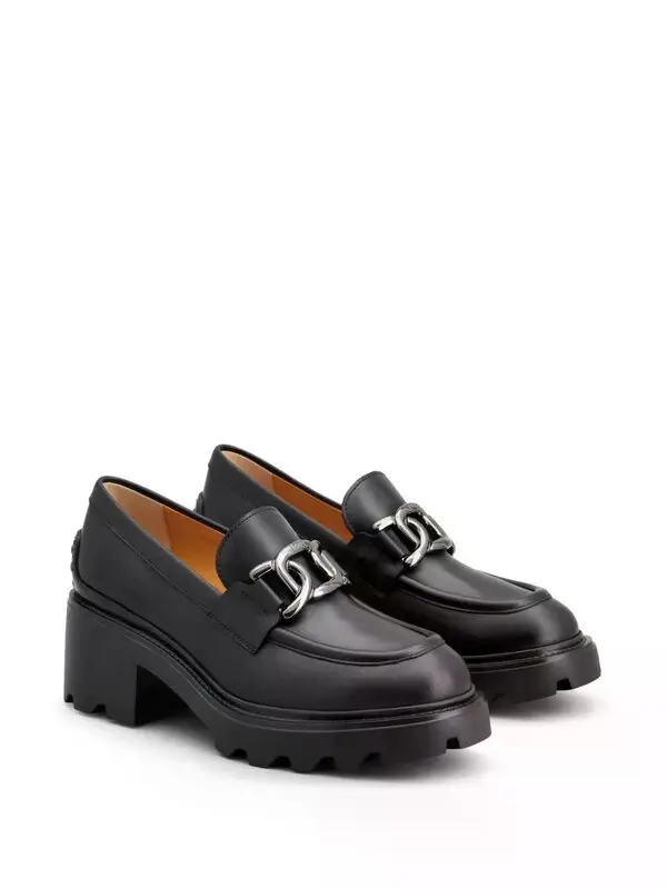 TOD'S Logo-buckle Leather Loafers