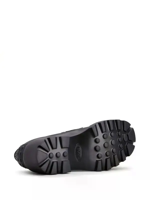 TOD'S Logo-buckle Leather Loafers