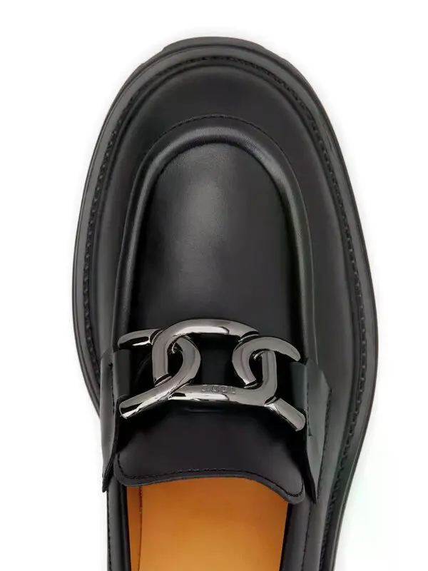 TOD'S Logo-buckle Leather Loafers